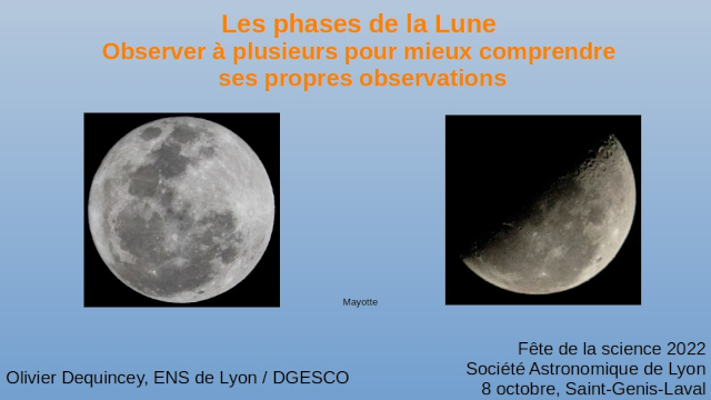 Les phases de la Lune – Observer à plusieurs pour mieux comprendre ses ...